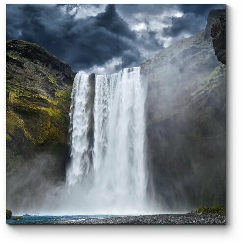 Модульная картина Захватывающий дух вид на горный водопад30x30