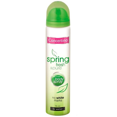 Дезодорант Женский CONCERTINO Spring (75 мл), спрей, защита 24 часа, аромат цветочно-цитрусовый