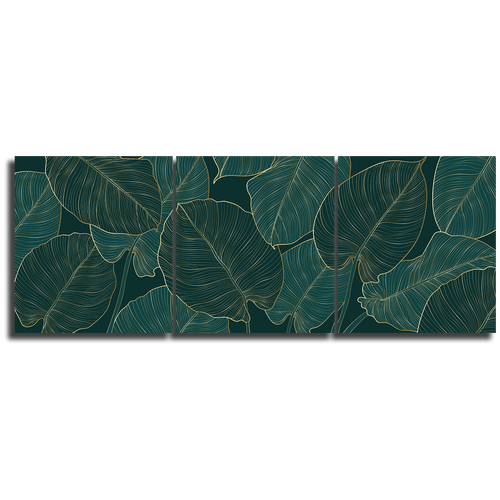 Модульная картина "Тропические листья"