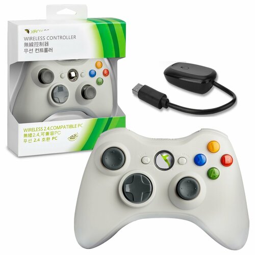 Беспроводной джойстик, геймпад контроллер с адаптером для "XBOX 360 и PC" Wireless Controller 2.4Ghz