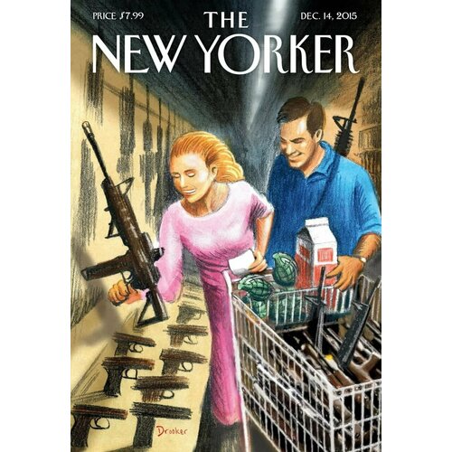 Плакат, постер на бумаге The New Yorker (Dec. 14, 2015). Размер 21 х 30 см