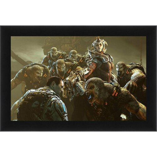 Плакат, постер на холсте Gears Of War 3. Размер 30х42 см