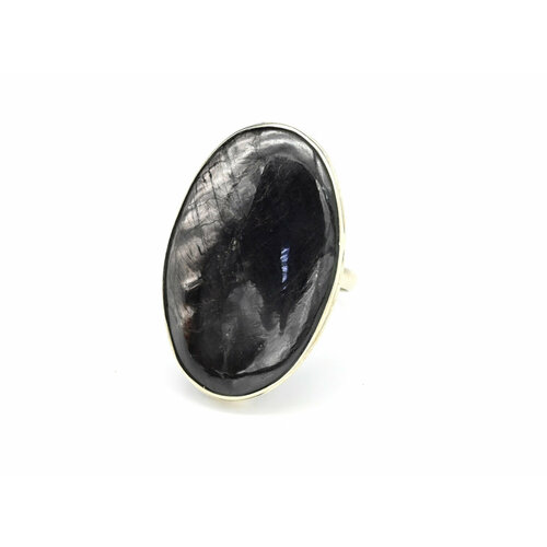 Кольцо, обсидиан, размер 18, черный