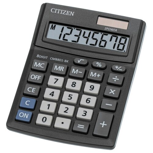 Калькулятор настольный Citizen компактный, Business, 8 разрядный, черный (SD-208)