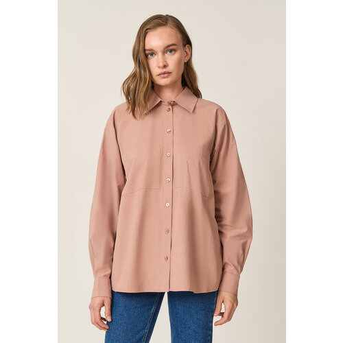 Рубашка Baon, размер M, коричневый, розовый
