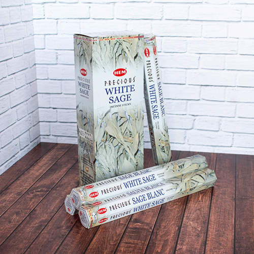 Благовоние HEM Белый Шалфей White Sage шестигранник упаковка 6 шт