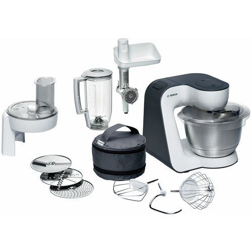 Кухонный комбайн BOSCH MUM50131, 800 Вт, белый/серебристый/серый