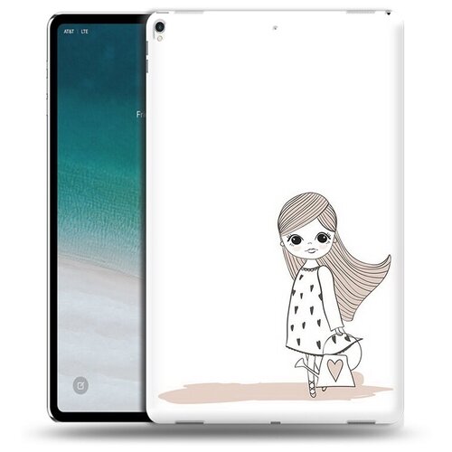 Чехол задняя-панель-накладка-бампер MyPads Девочка с сумкой для iPad Pro 12.9 (2018) A1895/A1983/A2014 противоударный