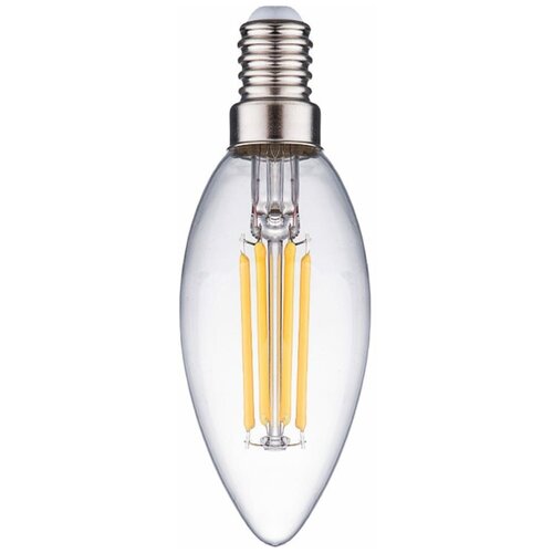 Лампа светодиодная нитевидная прозрачная свеча С35 7 Вт 6500 К Е14 Фарлайт
