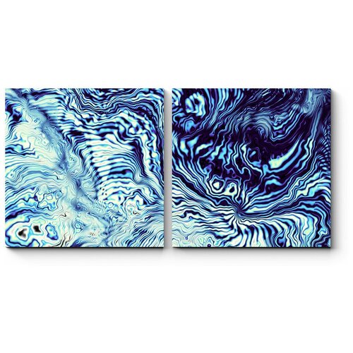 Модульная картина Волны и блики 140x70