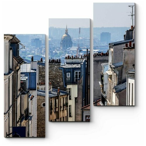 Модульная картина Прекрасная панорама Парижа90x96