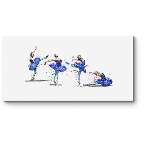 Модульная картина Акварельные балерины 80x40