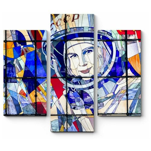 Модульная картина Первая женщина-космонавт 120x108