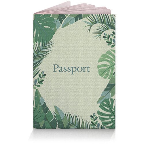 Обложка для паспорта Only upprint, белый, зеленый