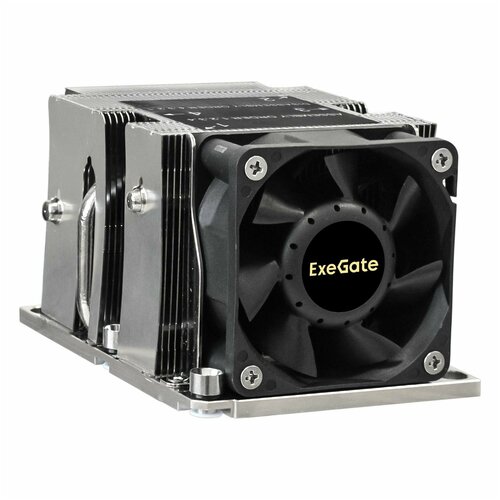 Кулер ExeGate EX293440RUS ESNK-P0068APS4. PWM.2U.3647. Cu (Al+Cu, 2U, 3 тепл. трубки, LGA3647, TDP 205W, Fan 80mm, PWM, 2100-6800RPM, 2 ball bearing, 4p