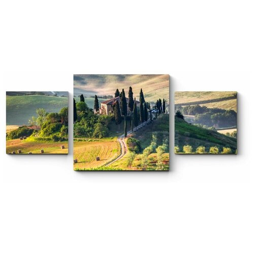 Модульная картина Тоскана, панорамный пейзаж180x77