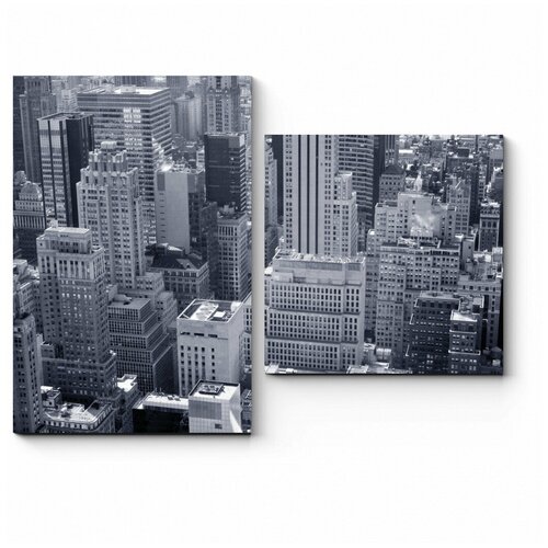 Модульная картина Черно-белый Нью-Йорк 110x83