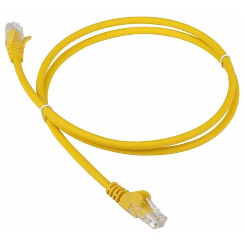 Патч-корд LANMASTER RJ45-RJ45, 4 пары, UTP, категория 6, 1 м, желтый, LSZH, LAN-PC45/U6-1.0-YL 16102228