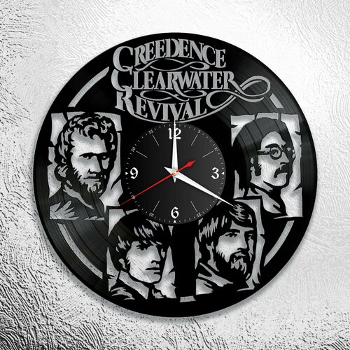 Настенные часы из виниловой пластинки с группой Creedence