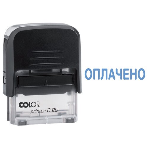 Штамп COLOP Printer С20 прямоугольный "ОПЛАЧЕНО", 38х14 мм, 1 шт.