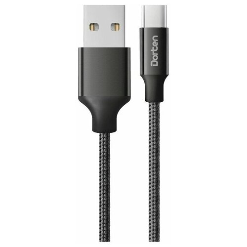 Кабель Dorten Metallic USB - USB Type-C (DN303302), черный