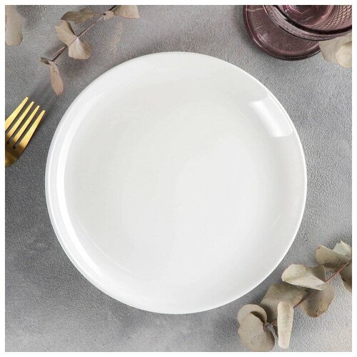 Wilmax England Тарелка фарфоровая десертная с утолщённым краем Wilmax Olivia Pro, d=20 см, цвет белый