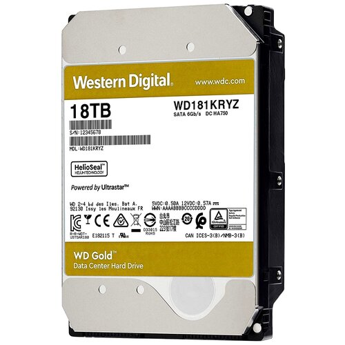 Жесткий диск Western Digital WD Gold 18 ТБ WD181KRYZ