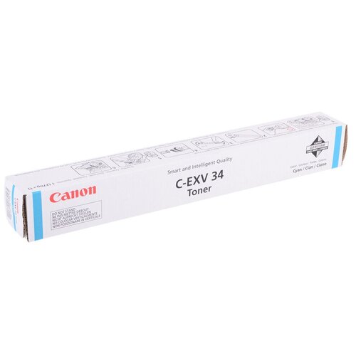 Картридж Canon C-EXV34 C (3783B002), 16000 стр, голубой