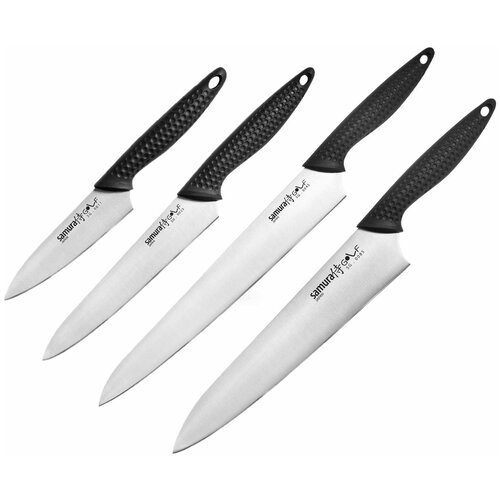 Набор ножей Шеф-нож Samura Golf SG-0240, лезвие: 9.8 см, черный