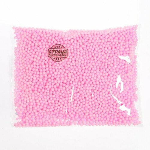 Наполнитель для шаров и слаймов Пенопласт, 0,3 см, 20 г, цвет розовый, микс