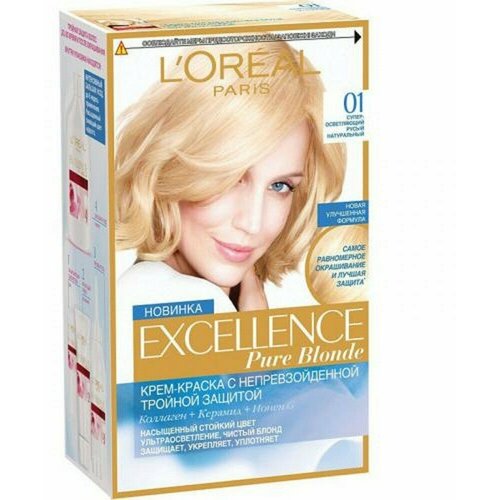 Краска для волос Loreal Excellence, 01, Суперосветленный русый натуральный