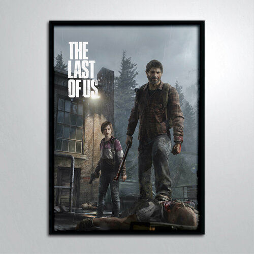 Постер в раме/Игра The Last of Us 1 Ласт оф ас 1 часть Одни из Нас Элли и Джоэл Труба