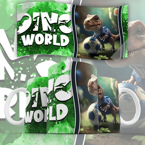 Кружка "Dino World / Мир динозавров" Forte Print 330мл