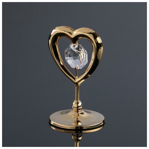 Сувенир «Сердце" мини, с кристаллами Сваровски