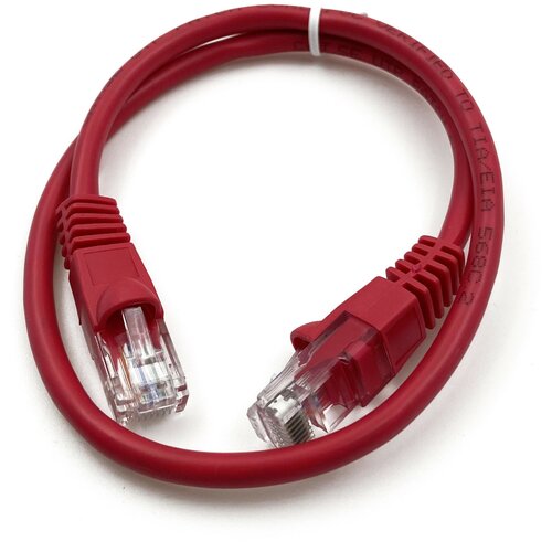 Патч-корд Buro UTP 4 пары cat5E CCA molded 0.5м красный RJ-45 (m)-RJ-45 (m)