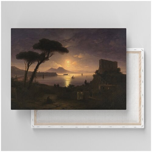 Картина на холсте с подрамником / Aivazovsky Ivan / Айвазовский Иван - Неаполитанский залив, 1842