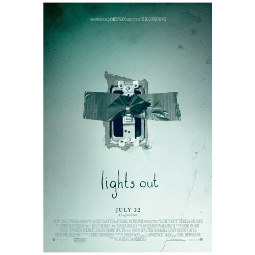Плакат, постер на бумаге Lights Out, И гаснет свет. Размер 60 х 84 см