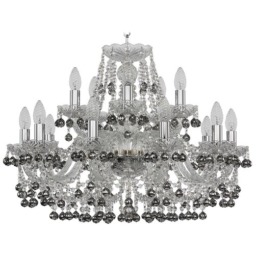 Подвесной светильник Bohemia Ivele Crystal 1409/10+5/240 Ni K781, E14, 40 Вт