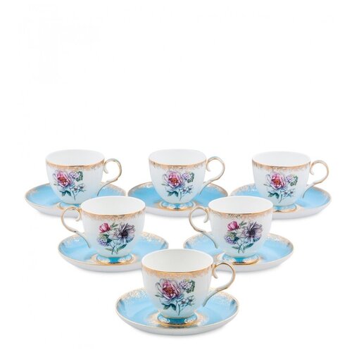 Чайный набор на 6 перс. Цветок Неаполя (Fiore Napoli Pavone) JK-130 113-451508