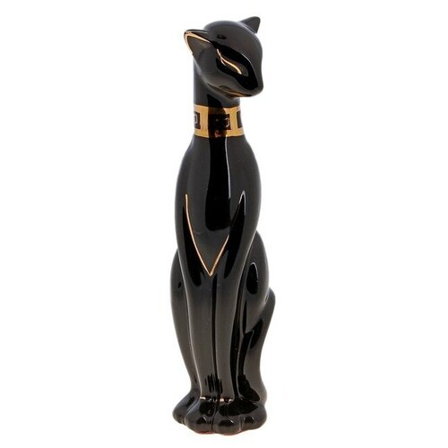 Сувенир керамика "Кошка египетская, чёрная" 23х5,5х6 см 649850