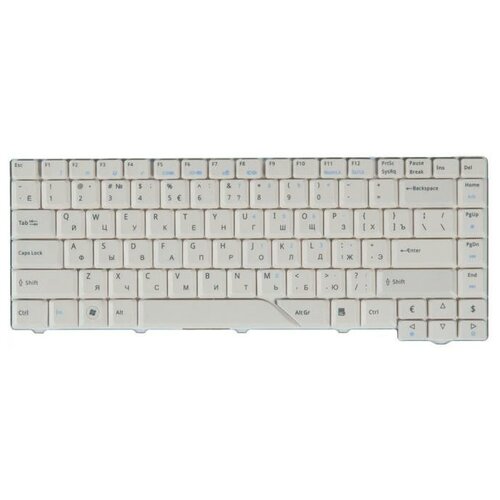 Клавиатура для ноутбука Acer Aspire, eMachines E510, бело-серый, гор. Enter