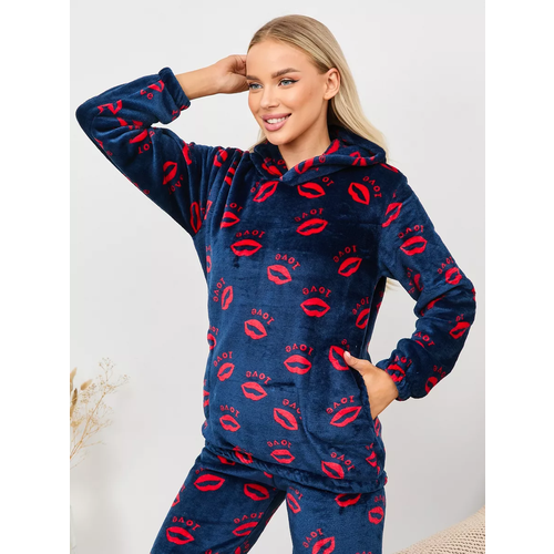 Пижама  Miki's Deli, размер 42-44, синий, красный
