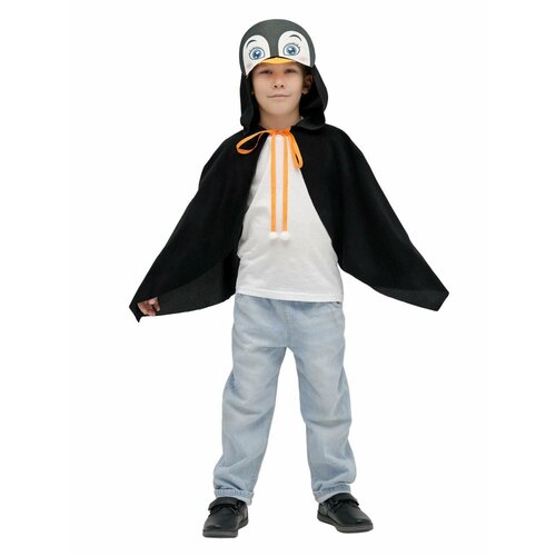 Карнавальный костюм для мальчика Пингвин плащ новогодний
