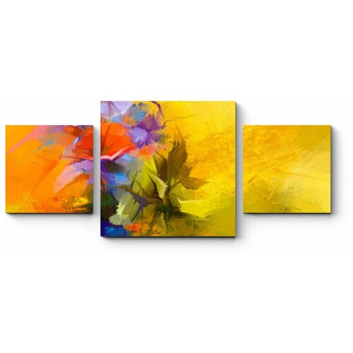 Модульная картина Цветущие краски весны 80x34