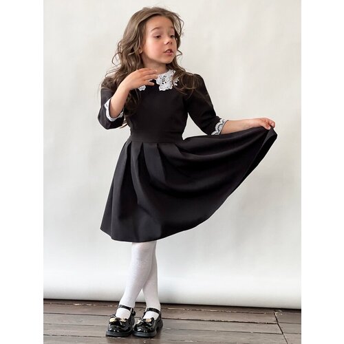 Школьное платье Бушон, размер 122-128, черный