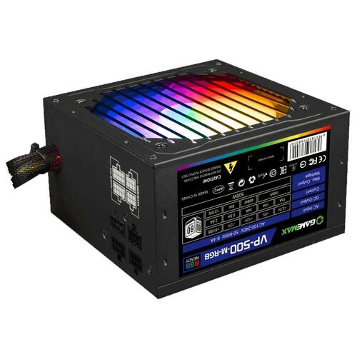Блок питания GameMax VP-500-M-RGB 500W черный BOX
