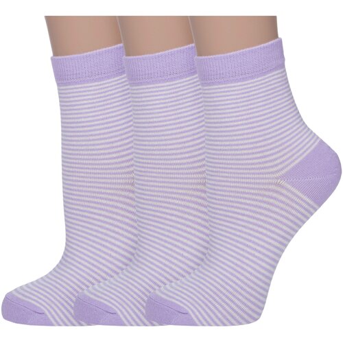 Носки AKOS, 3 пары, размер 21-23, фиолетовый