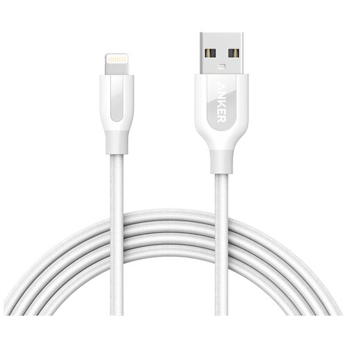 Кабель ANKER PowerLine+ USB - Lightning MFI (A8122), 1.8 м, белый