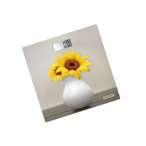 Весы напольные CENTEK CT-2428 Sunflower электронные 180кг, 0,1кг, LCD 65x28, размер 28х28см