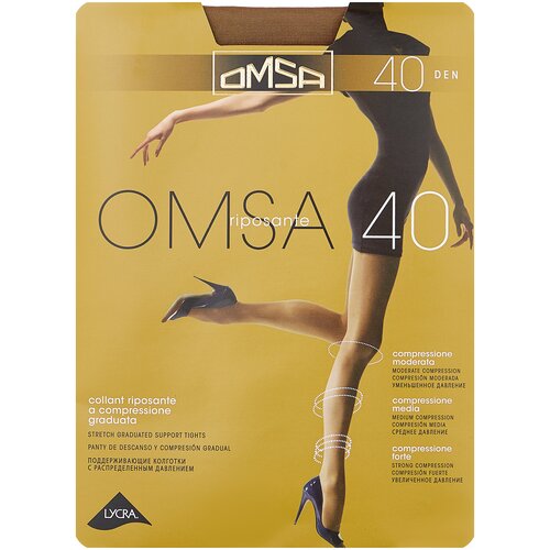 Колготки Omsa Caramello, 40 den, размер 3, коричневый